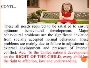 Behavioural problems | PPTX