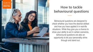 How to tackle behavioural questions | PPT