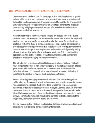 Behavioural science report | PDF