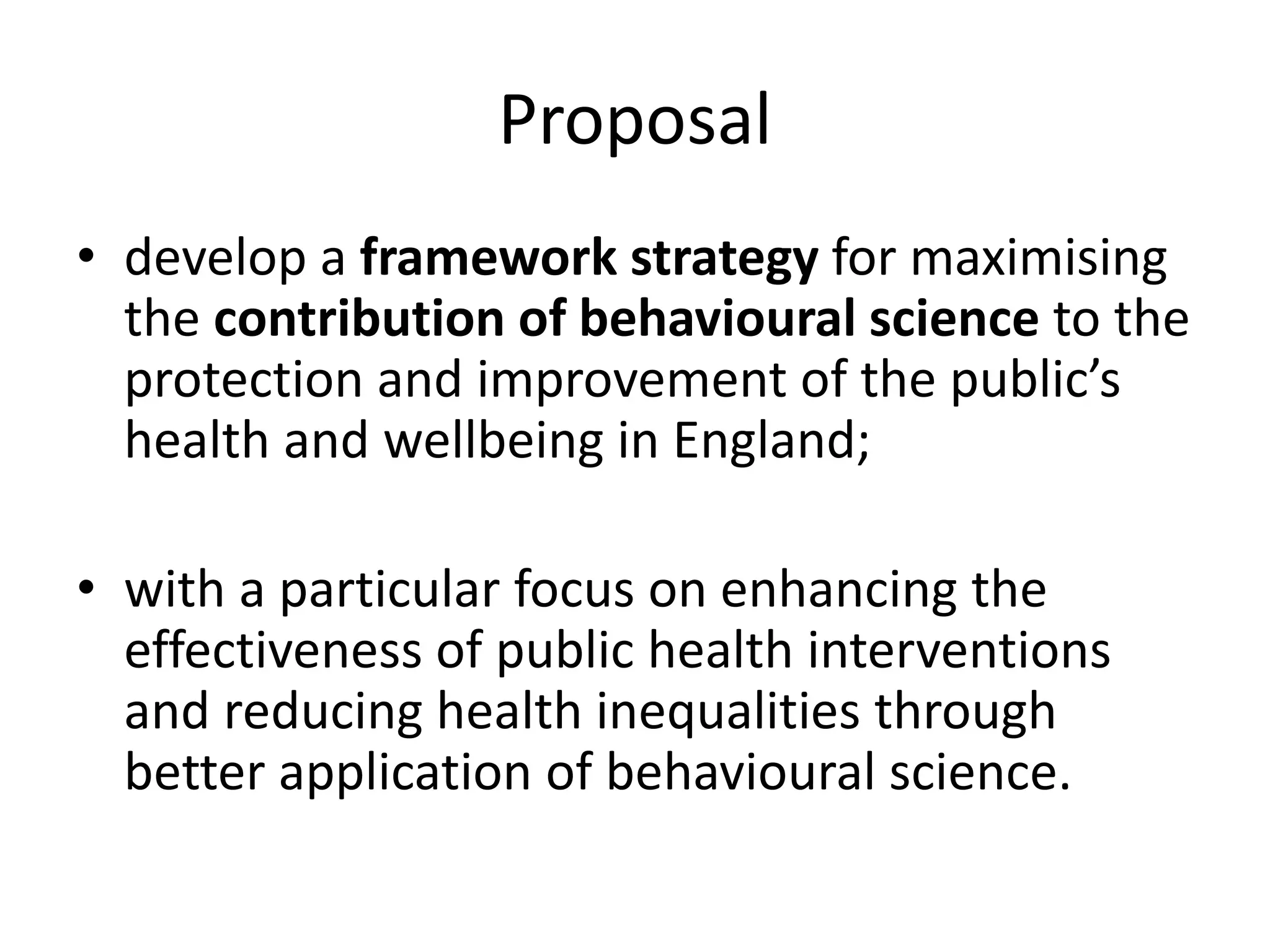 Behavioural sciences strategy for public health | PPTX
