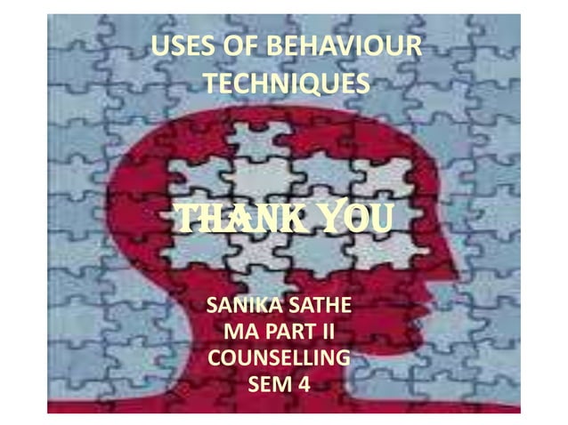 Behavioural techniques | PPTX