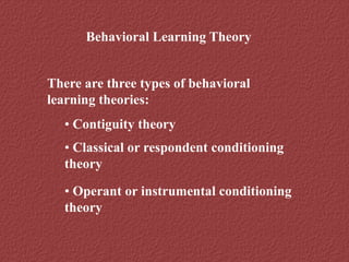 Behavioural theory | PPTX