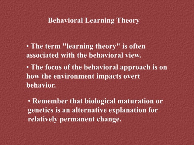 Behavioural theory