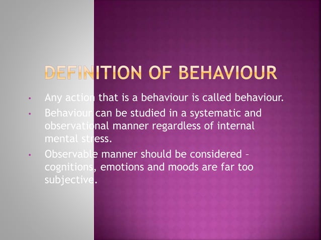Behavioural theory of learning | PPT