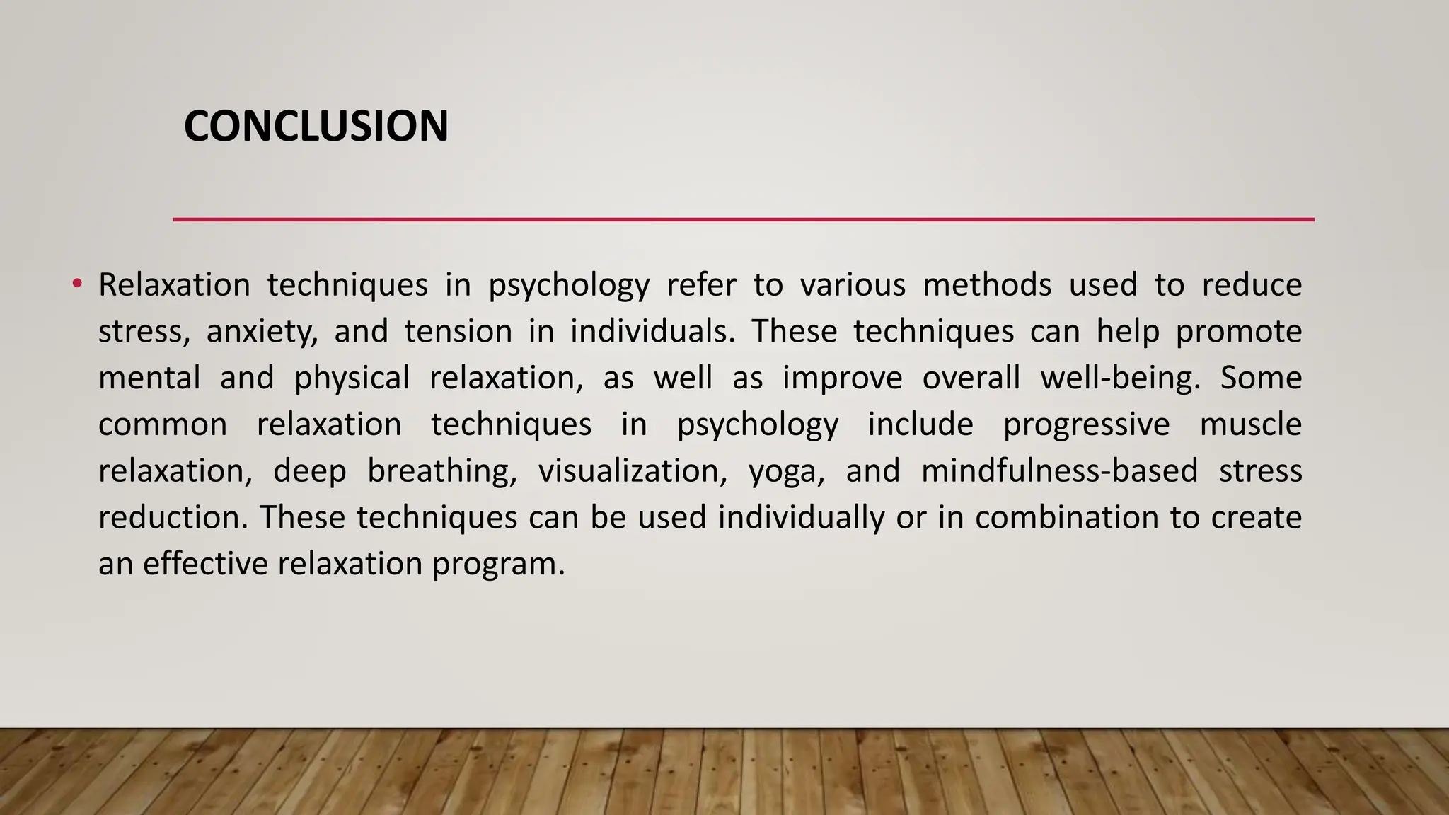 BEHAVIOURAL THERAPY techniques,progressive relaxation and guided ...