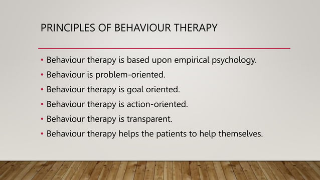 BEHAVIOURAL THERAPY techniques,progressive relaxation and guided ...