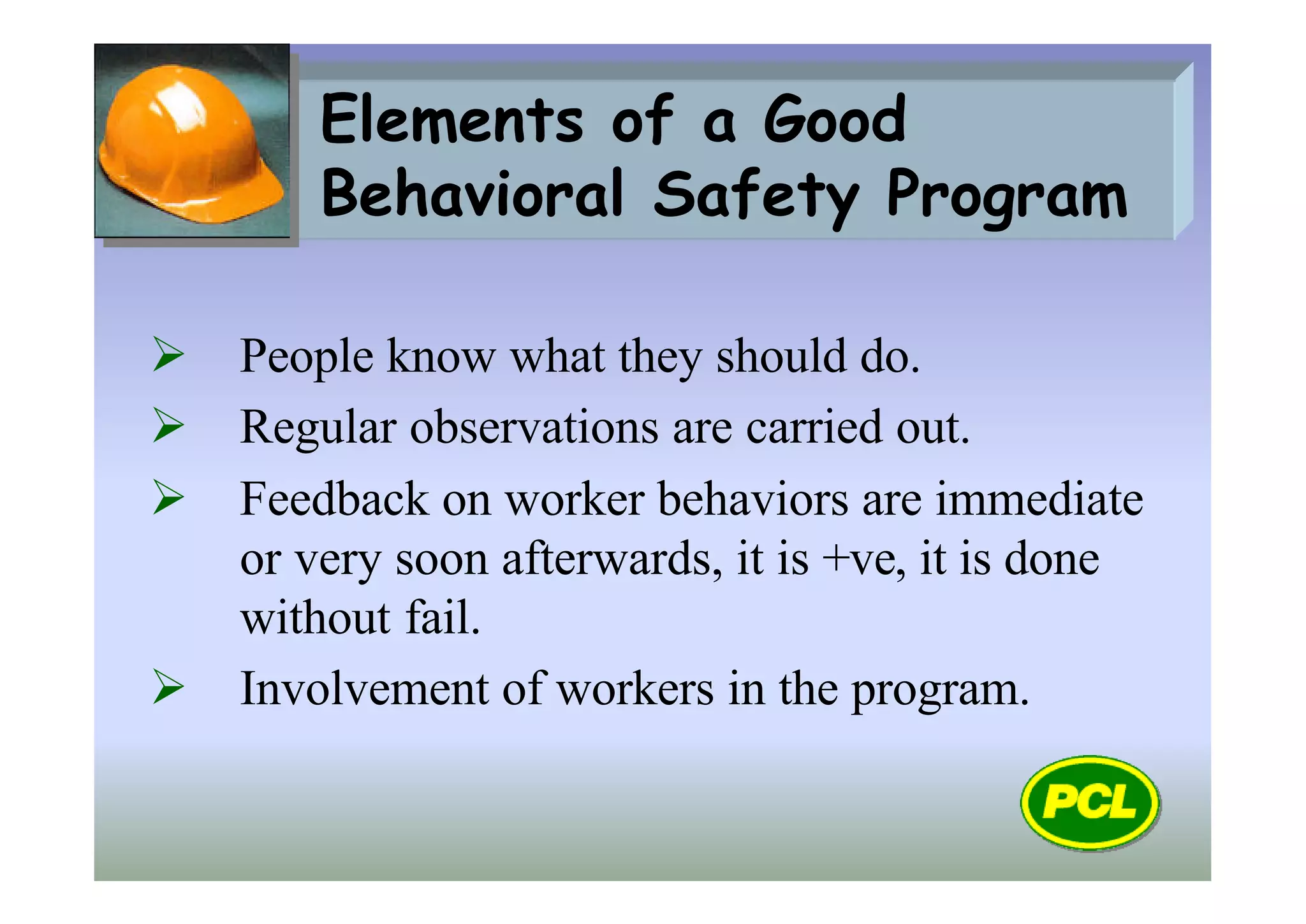 Behaviour based safety | PDF