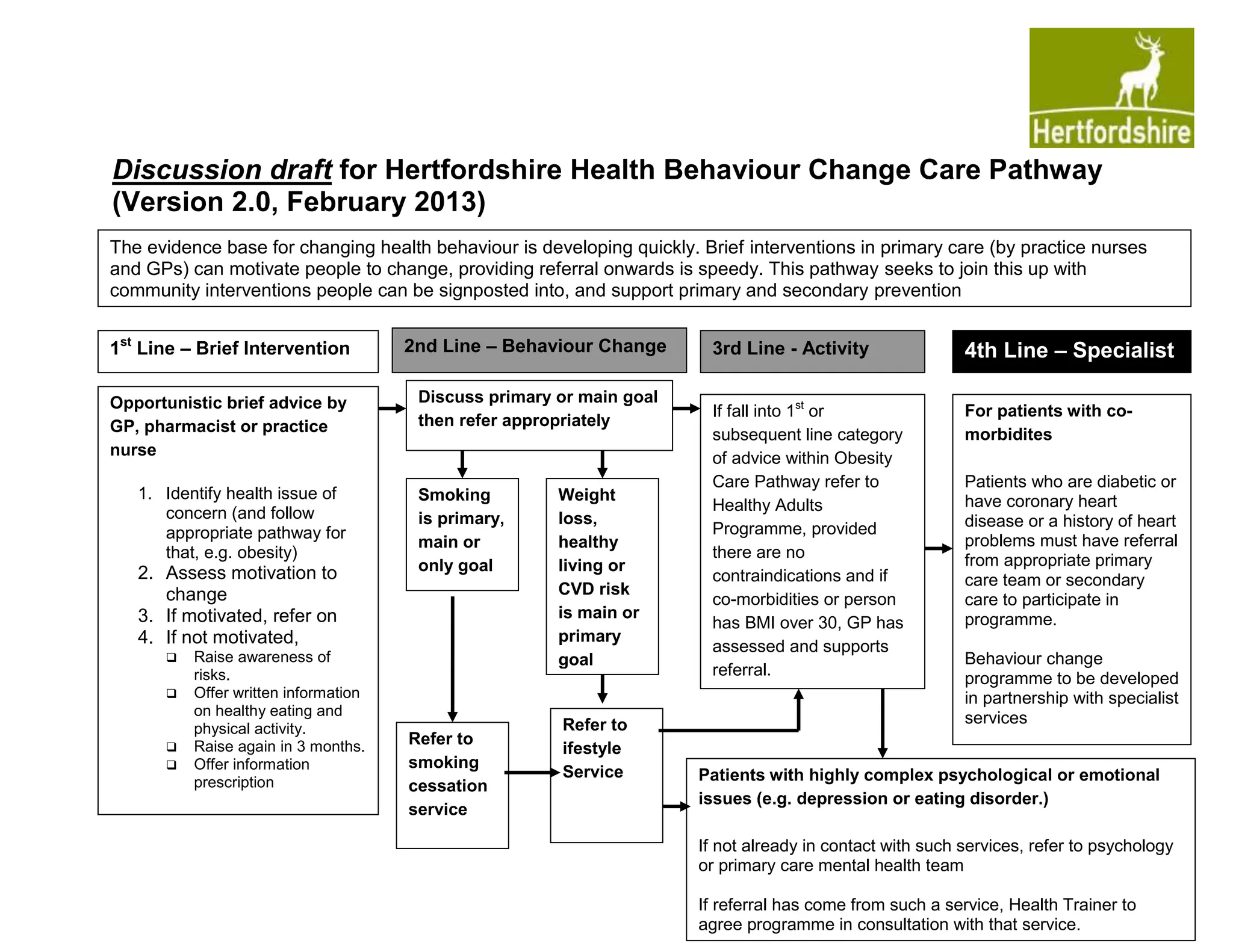Behaviour change and lifestyle pathway | DOCX