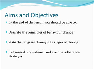 Behaviour change & motivational strategies | PPT
