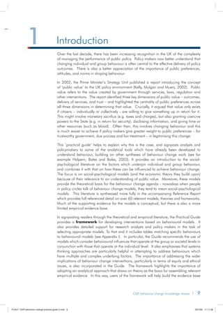 Practical Guide: An overview of behaviour change models and their uses ...