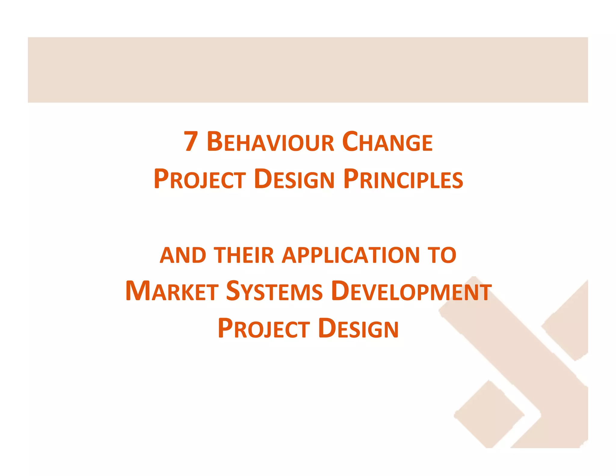 Behaviour change project design principles | PDF | Family and Relationships