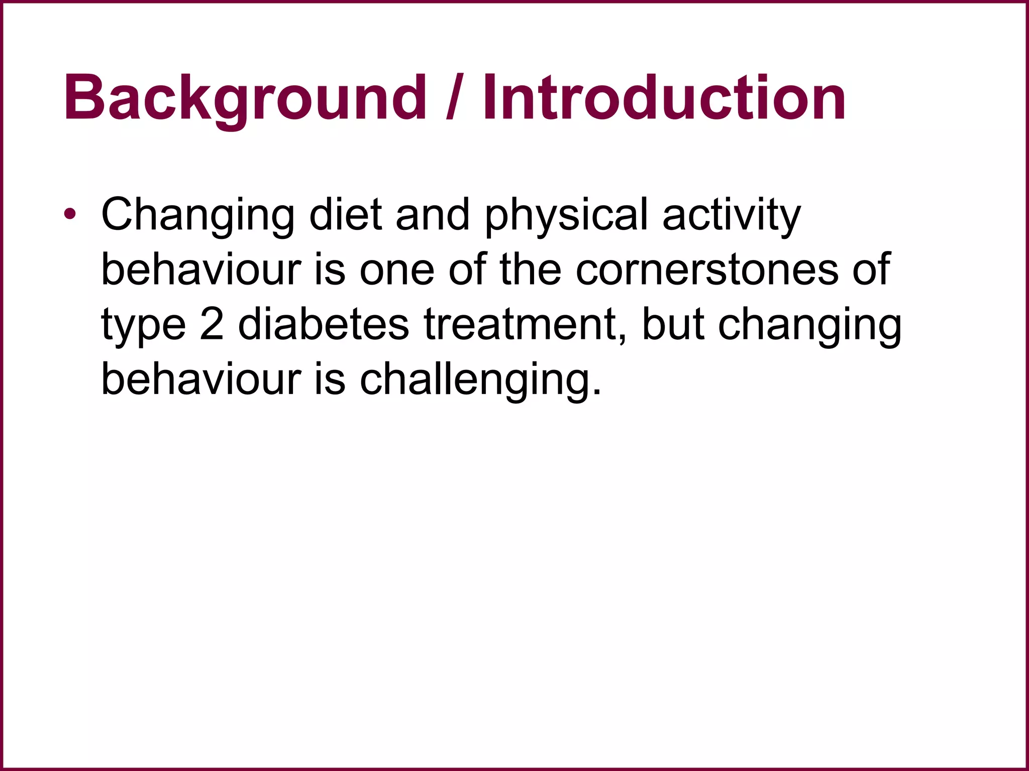 Behaviour change techniques targeting diet and physical activity in ...