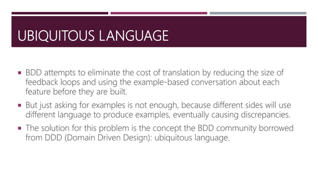 Behaviour driven development aka bdd | PPT