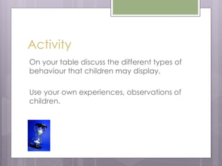 Behaviour in children | PPTX