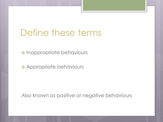 Behaviour in children | PPTX
