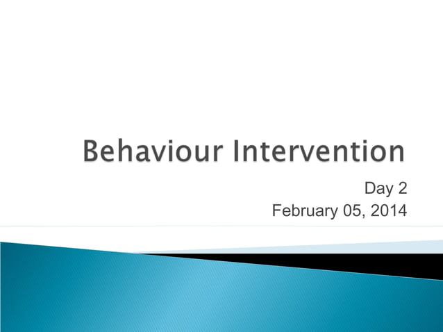 Behaviour intervention | PPT