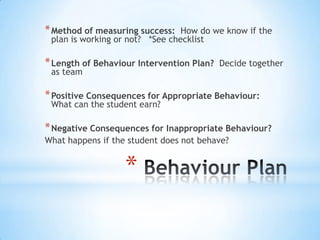 Behaviour Intervention Plan | PPTX