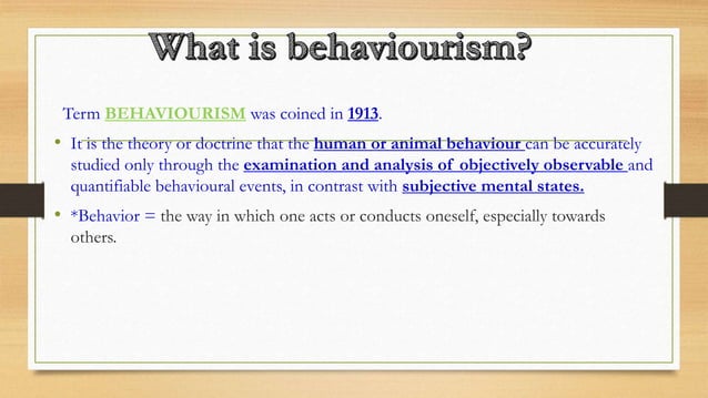 Behaviourism.ppt | Science