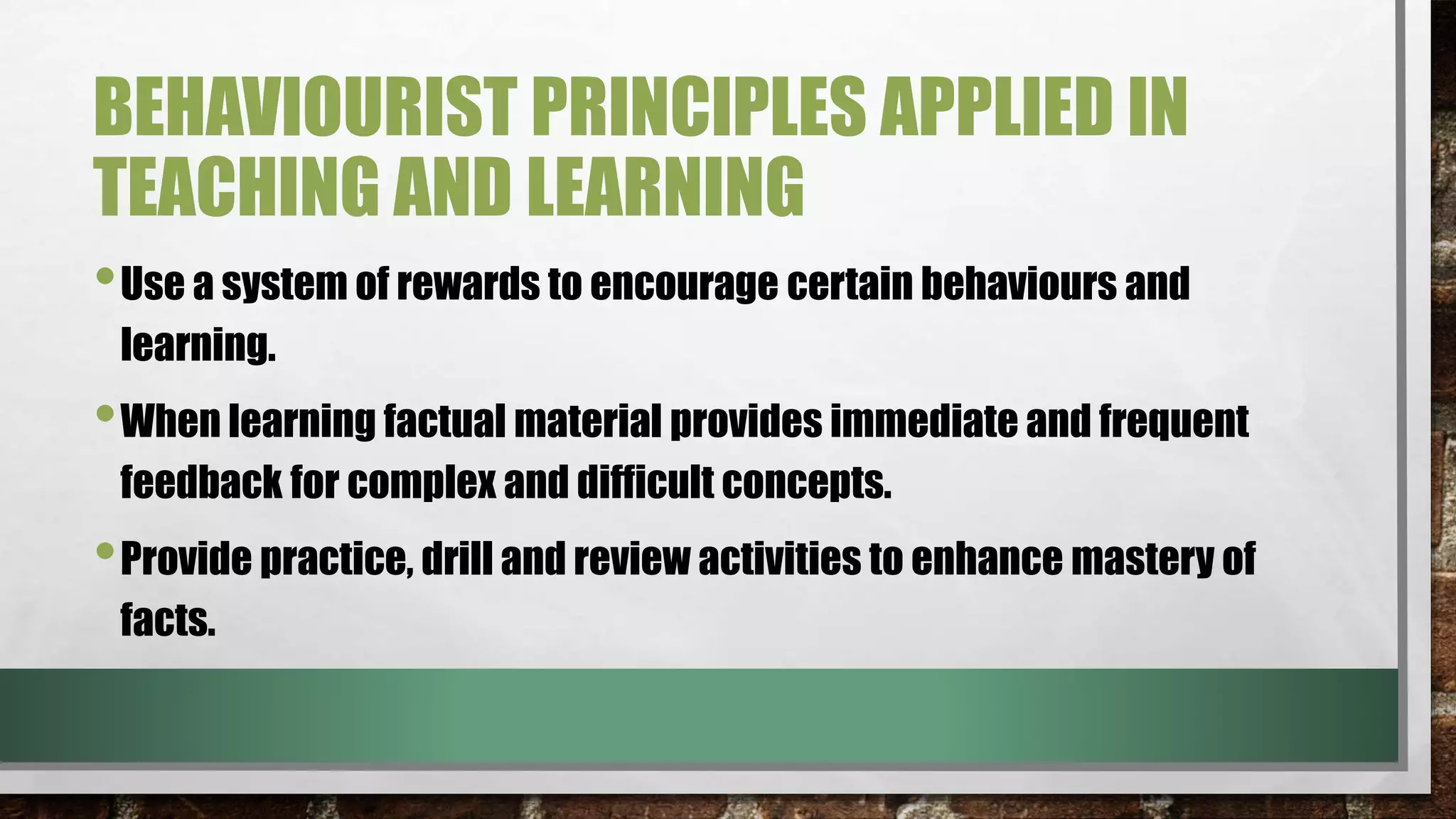 Behaviourism in the classroom.pptx