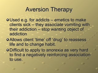 PSYA2 - Behaviourism therapies | PPT