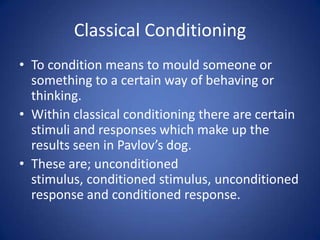 Behaviourist model of abnormality AS | PPTX