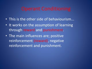 Behaviourist model AS Psychology | PPTX