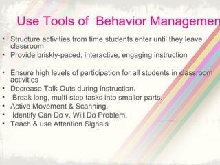 Behaviour management at schools | PPT | Parenting | Family and ...