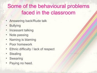 Behaviour management at schools | PPT
