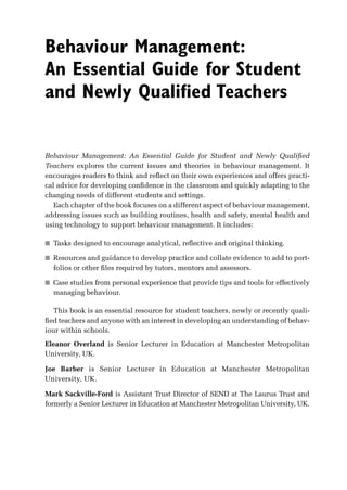 Behaviour Management_ An Essential Guide for Student and Newly ...