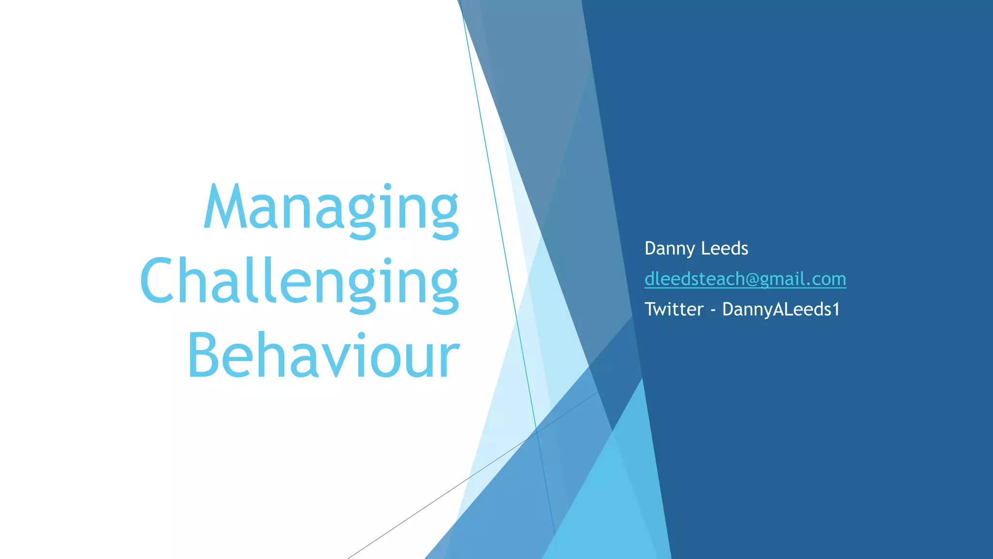Behaviour management cpd | PPTX