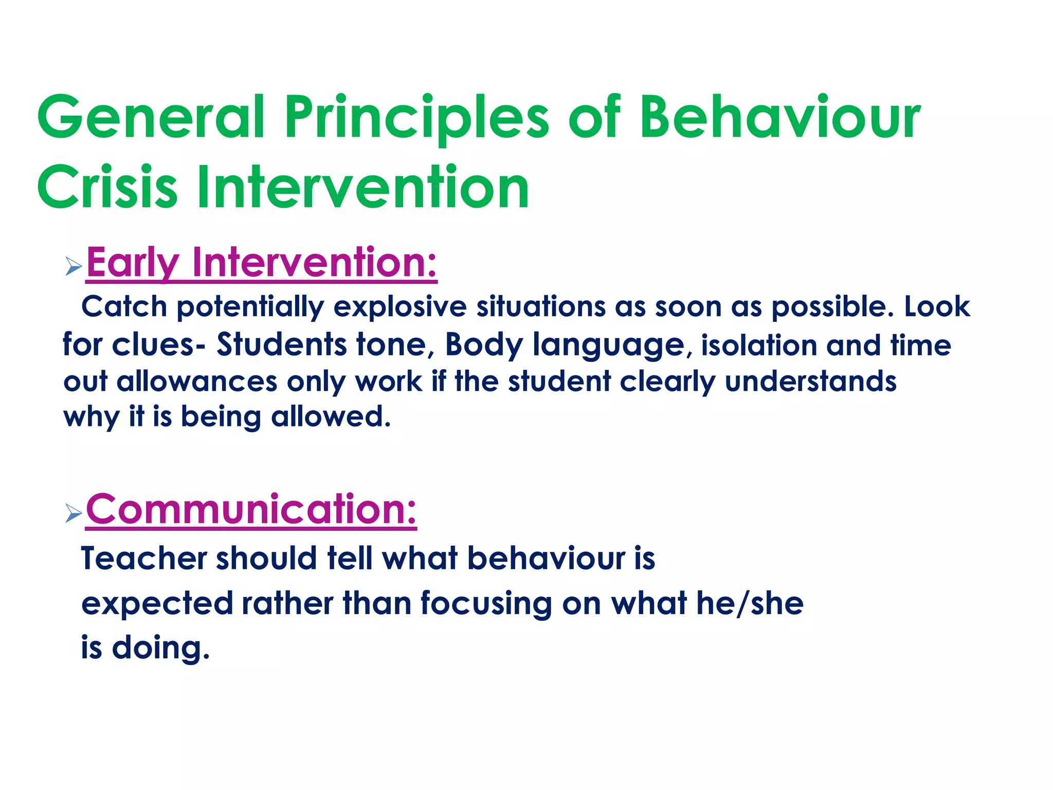 Behaviour management workshop | PDF