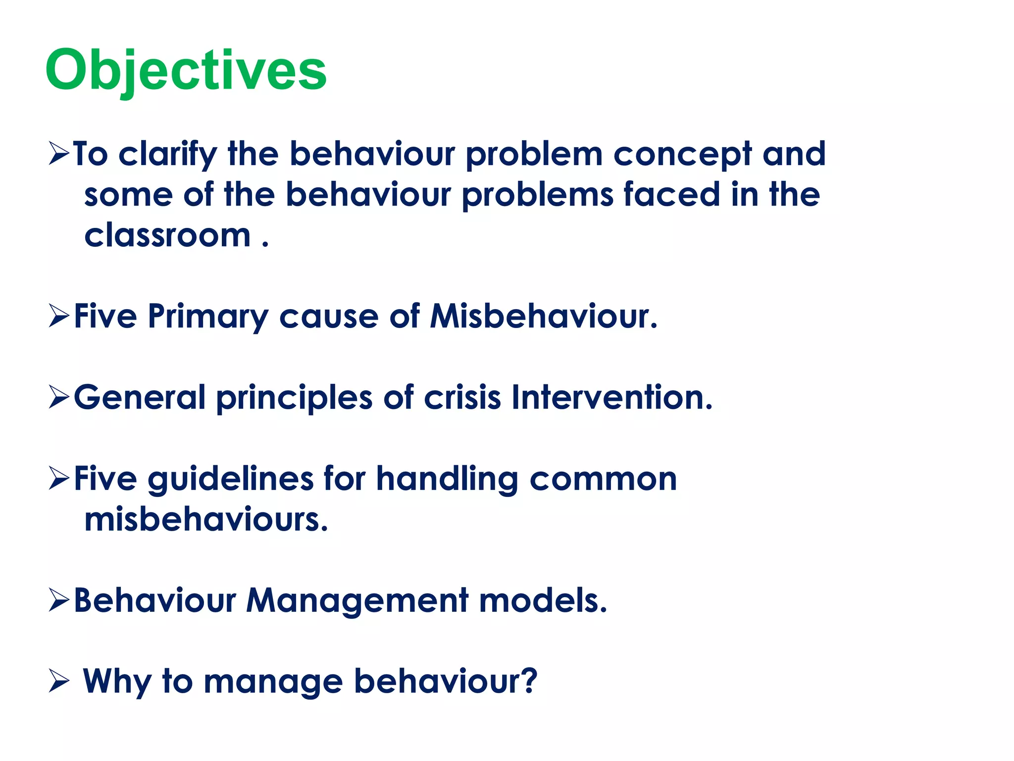Behaviour management workshop | PDF
