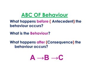 Behaviour management workshop | PDF