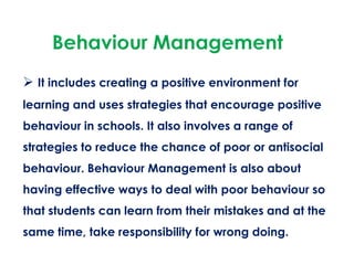 Behaviour management workshop | PDF