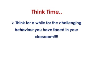 Behaviour management workshop | PDF