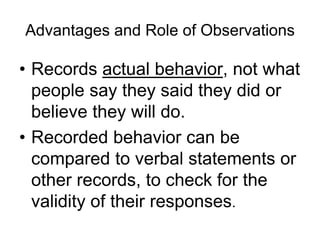 Behaviour methods and recording | PDF