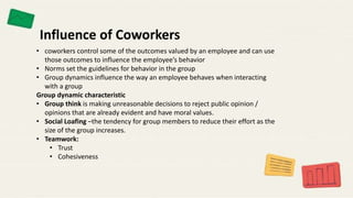influences on employee behaviour | PPTX