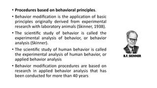 Behaviour modification | PPTX