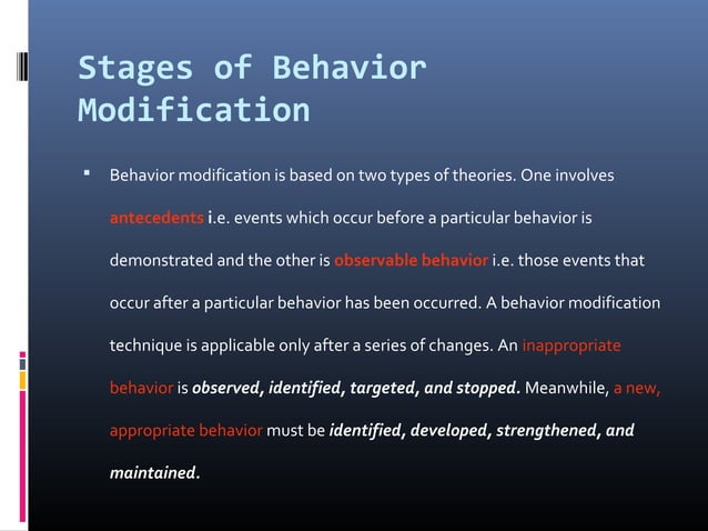 Behaviour modification ppt 1 | PPT