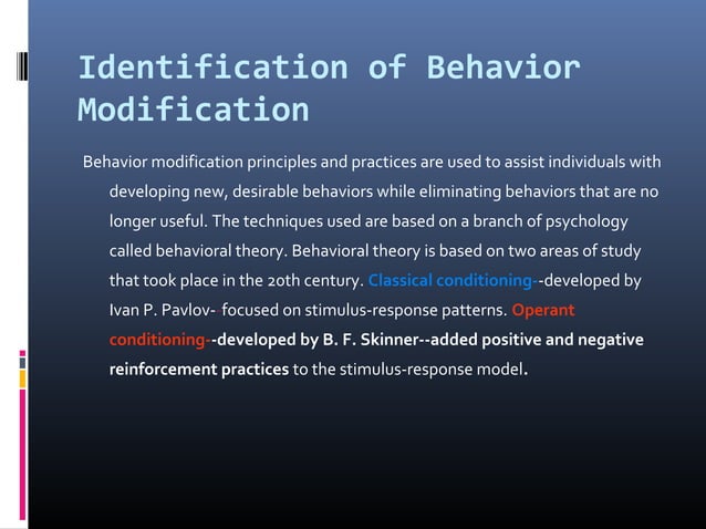 Behaviour modification ppt 1 | PPT