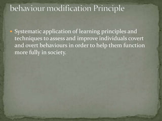 Behaviour modification techniques | PPTX