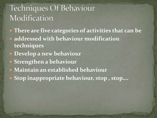 Behaviour modification techniques | PPTX