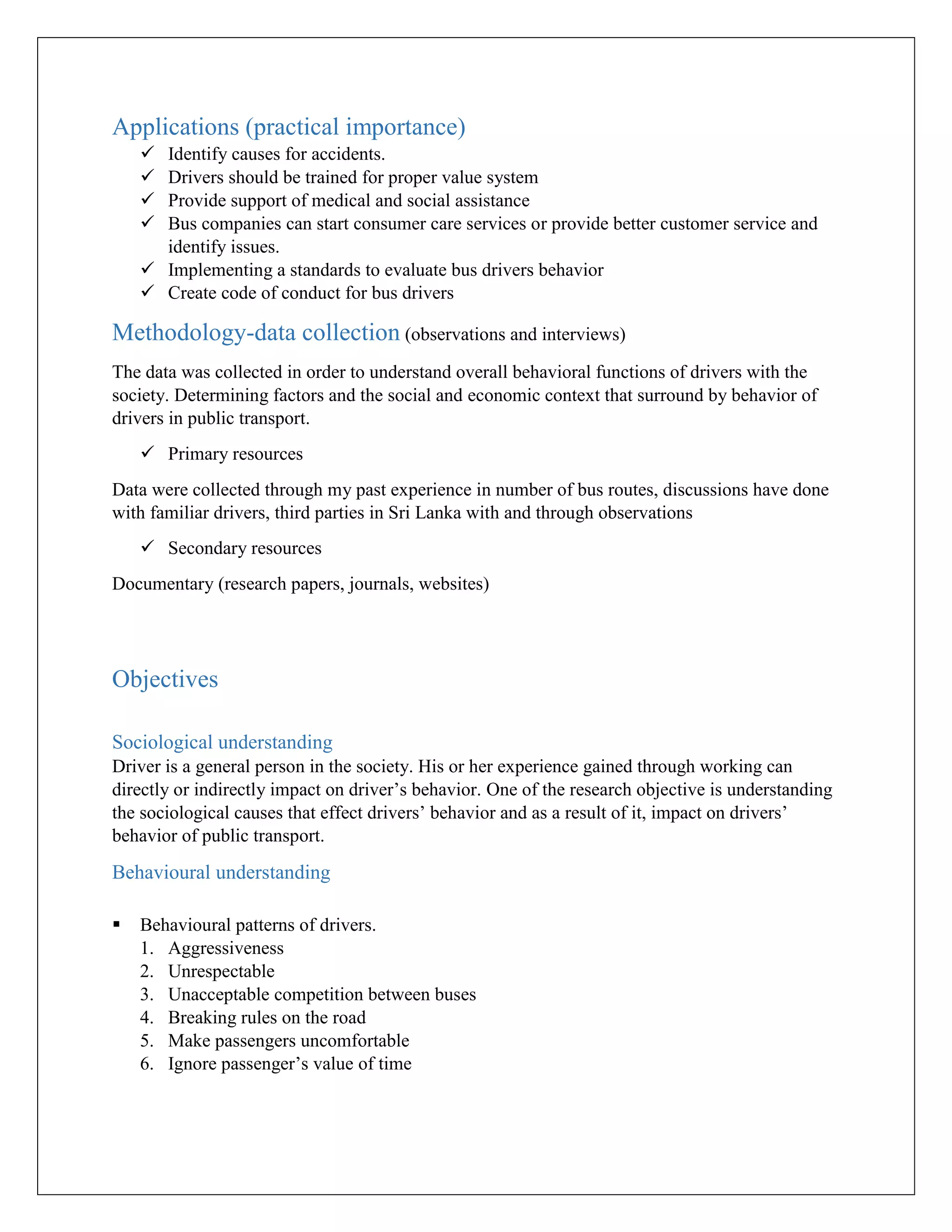 Behaviour of bus drivers in sri lankan society | PDF