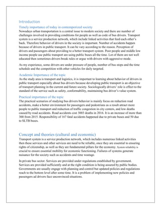 Behaviour of bus drivers in sri lankan society | PDF