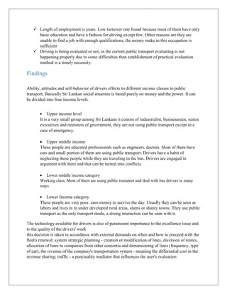 Behaviour of bus drivers in sri lankan society | PDF