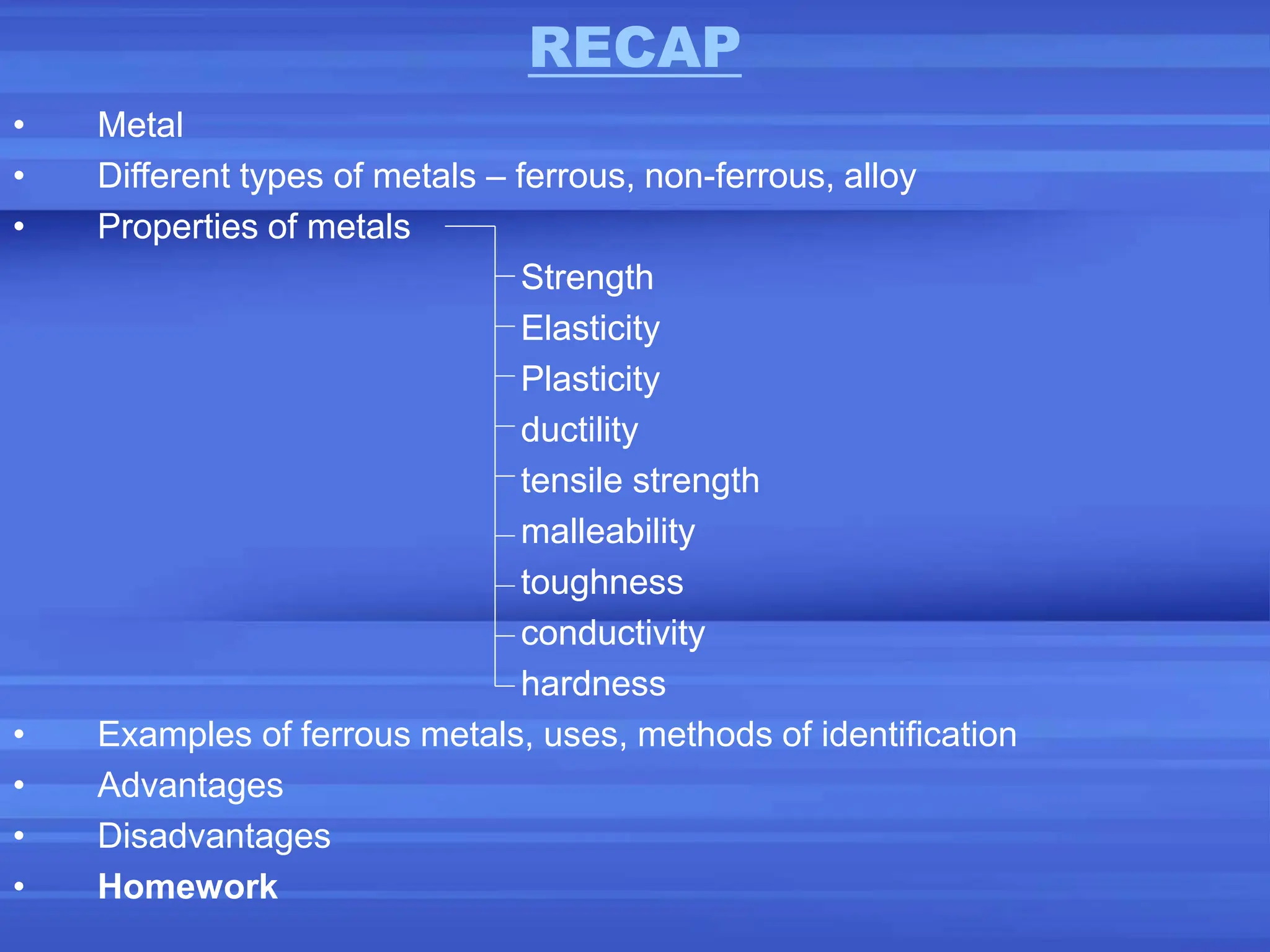 Properties of Metals & Application as per their Behaviour | PPT
