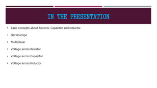 Behaviour of rlc circuit in dc using matlab | PPTX