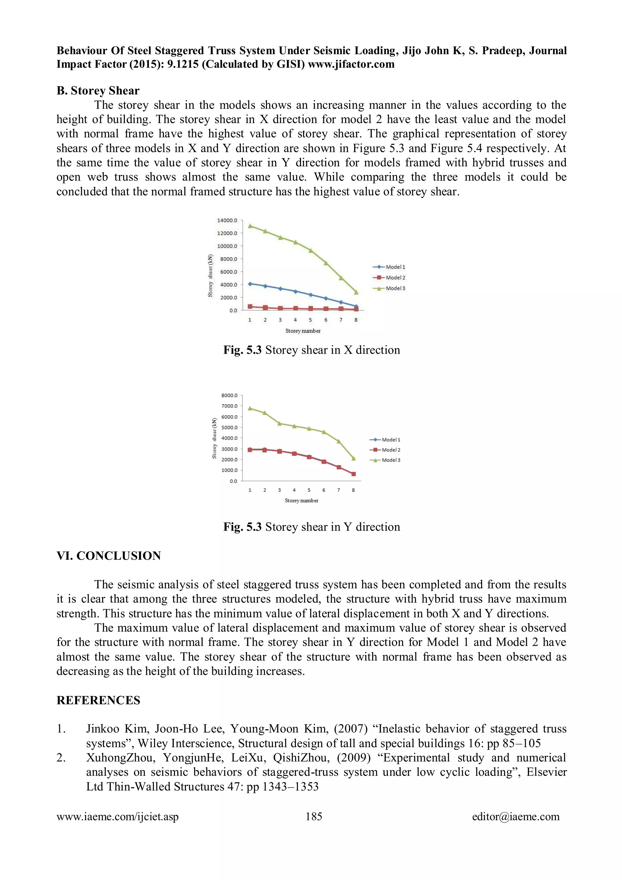 Behaviour of steel staggered truss system under seismic loading | PDF