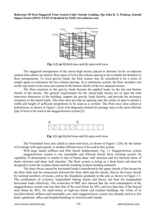 Behaviour of steel staggered truss system under seismic loading | PDF