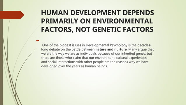 Human Development(factors) ppt | PPTX | Genetics | Science